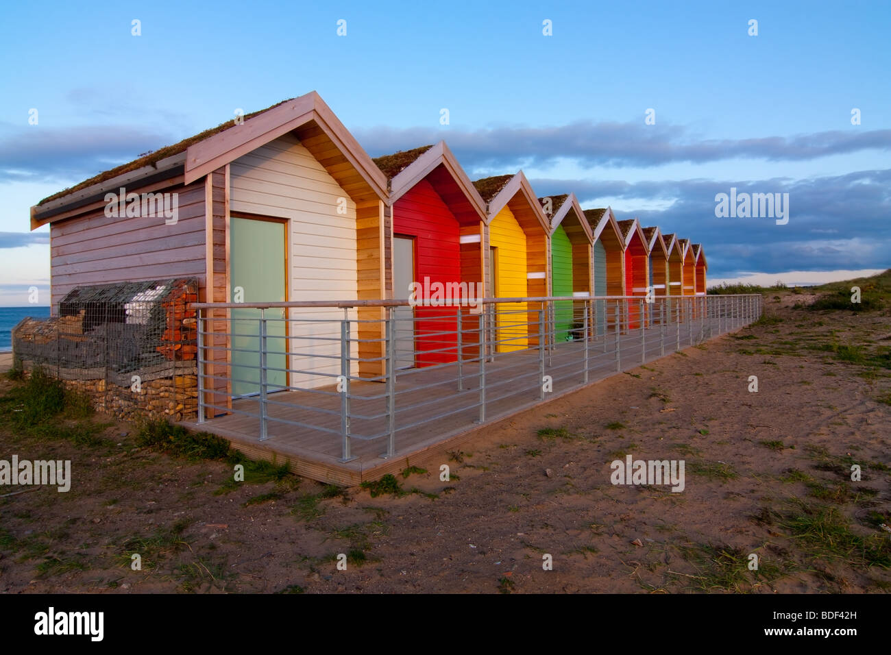 Blyth beach and promenade at dusk, Northumberland Coast Stock Photo - Alamy