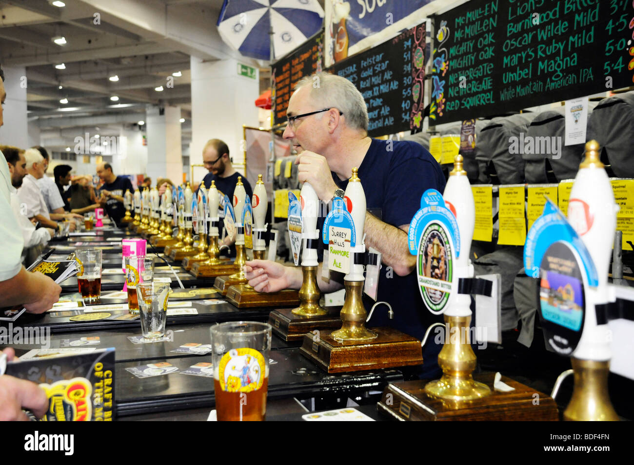 Camra members tick off and order and taste beers at The Great British ...