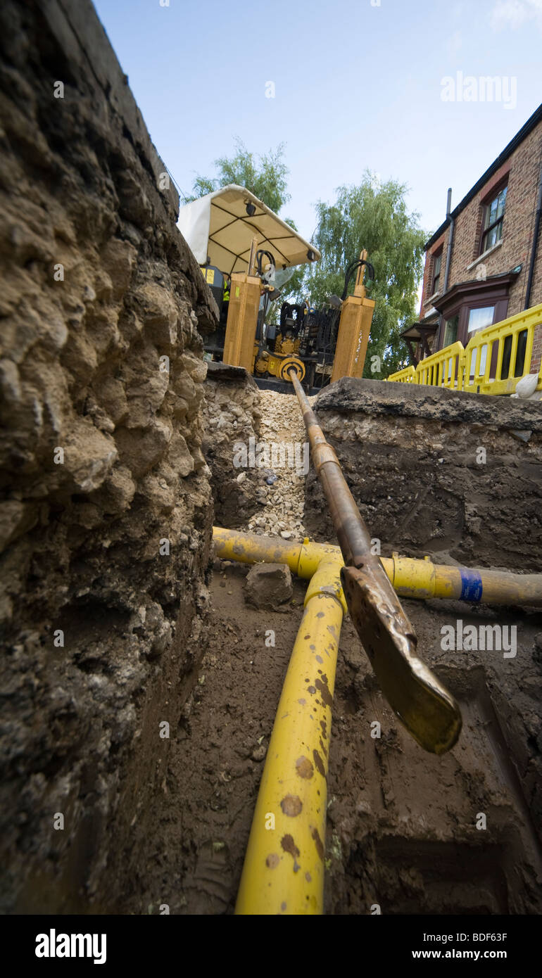 Gas yellow pipe in ground hi-res stock photography and images - Alamy
