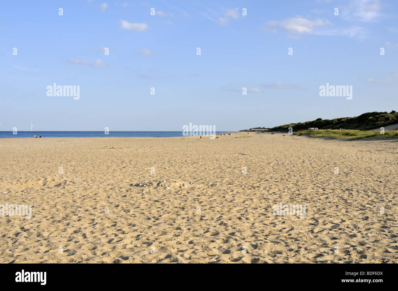 Sandy beach by the North Sea at Caister-on-Sea, Norfolk, UK Stock Photo ...