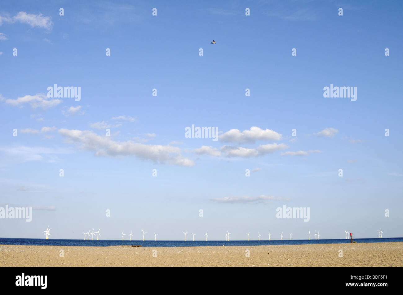 Sandy beach by the North Sea at Caister-on-Sea, Norfolk, UK Stock Photo ...