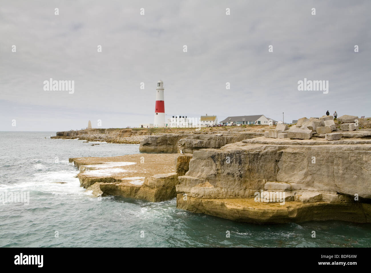 Portland lighthouse on cliff hi-res stock photography and images - Alamy