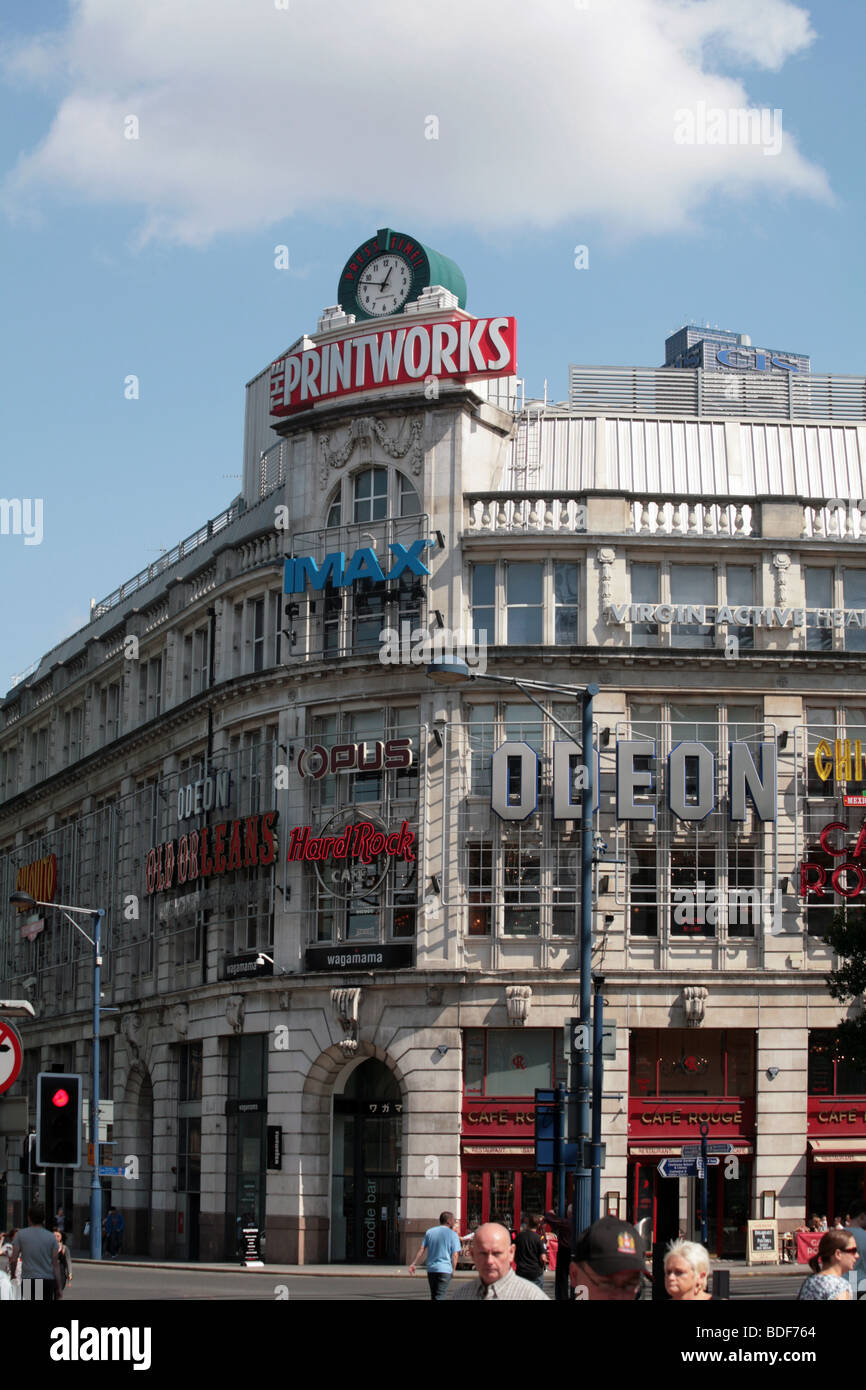 The Print Works entertainment complex Manchester England Stock Photo ...