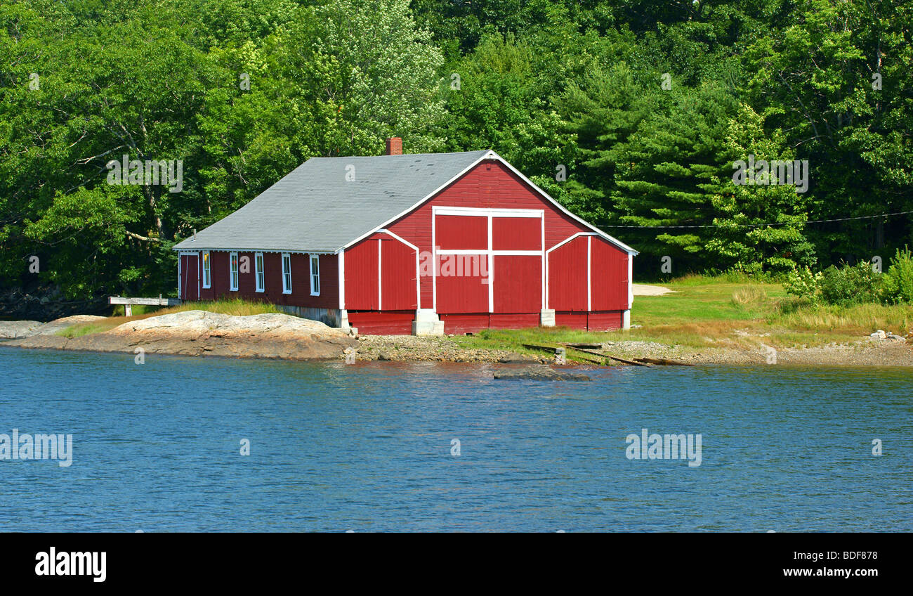 Red storage building Stock Photo - Alamy