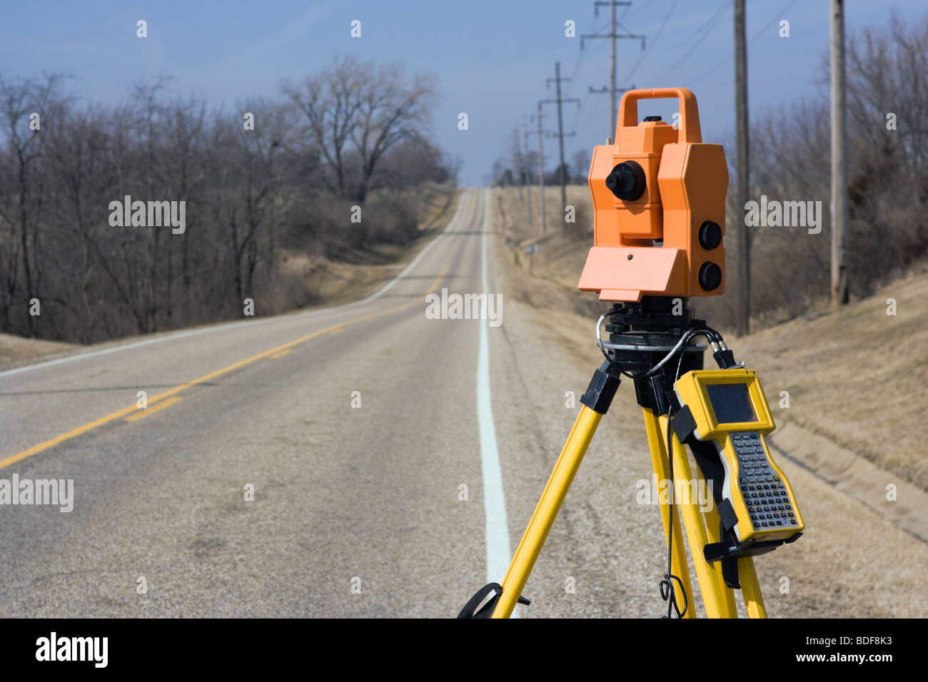 Survey equipment theodolite on tripod hi-res stock photography and ...