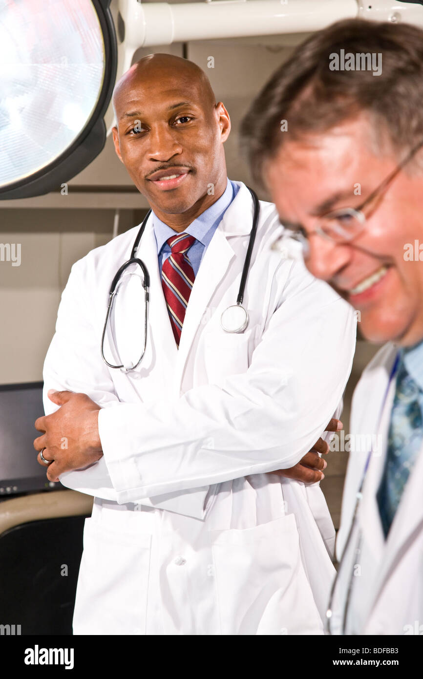 Side view confident doctors hi-res stock photography and images - Alamy