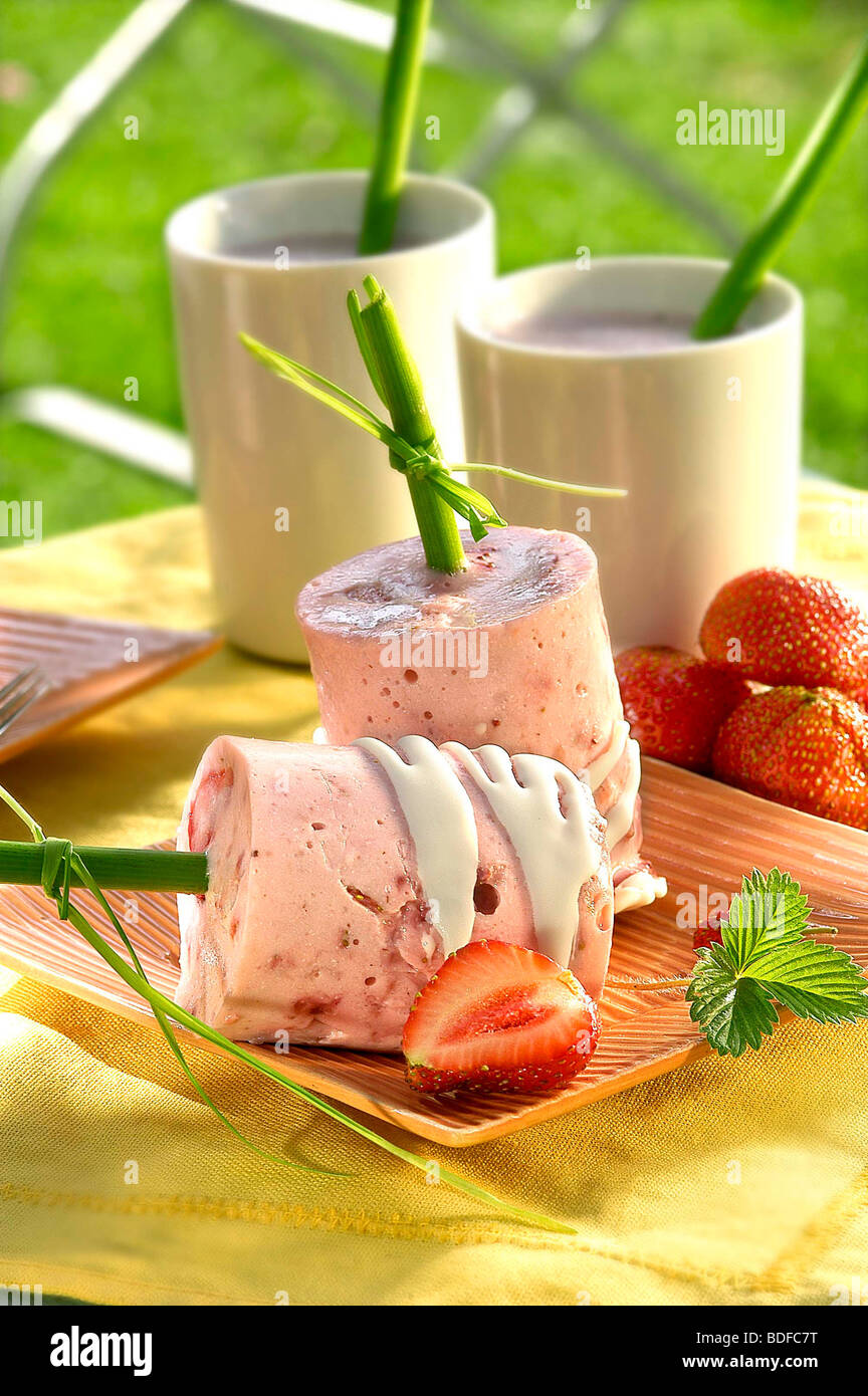 Chilled Strawberry Cream Stock Photo - Alamy