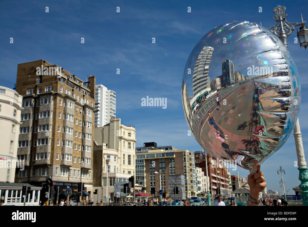 a balloon reflecting brighton's skyline in england Stock Photo - Alamy