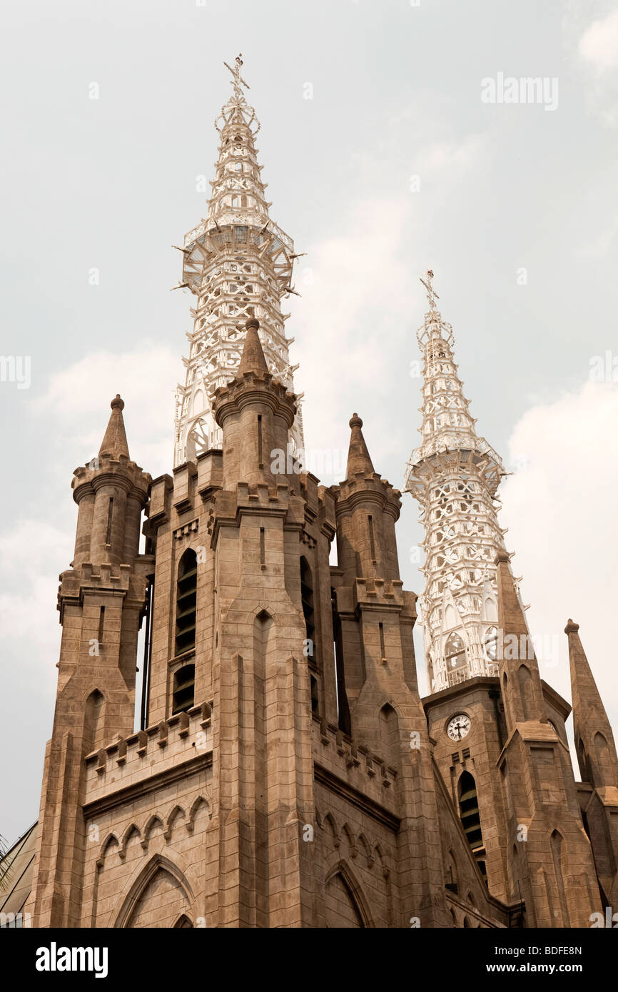 Indonesia, Java, Jakarta, Roman Catholic, Cathedral, spire detail Stock ...
