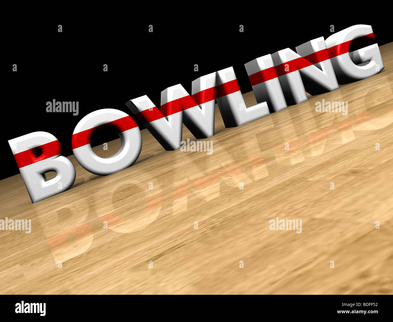 bowling on wooden parquet Stock Photo - Alamy