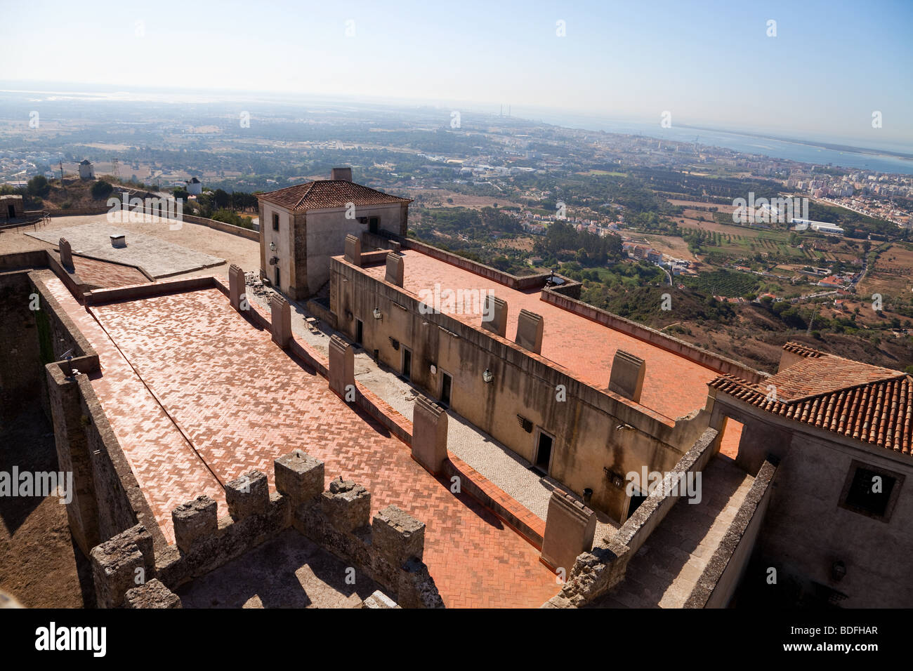 Museum and shops area inside the Palmela Castle. Palmela, Setubal ...