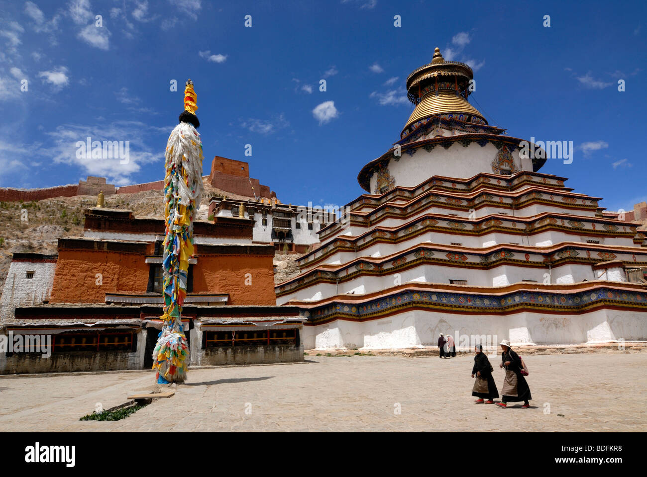 Gyantse Kumbum, walk-in mandala, and Pelkor Choede monastery with ...