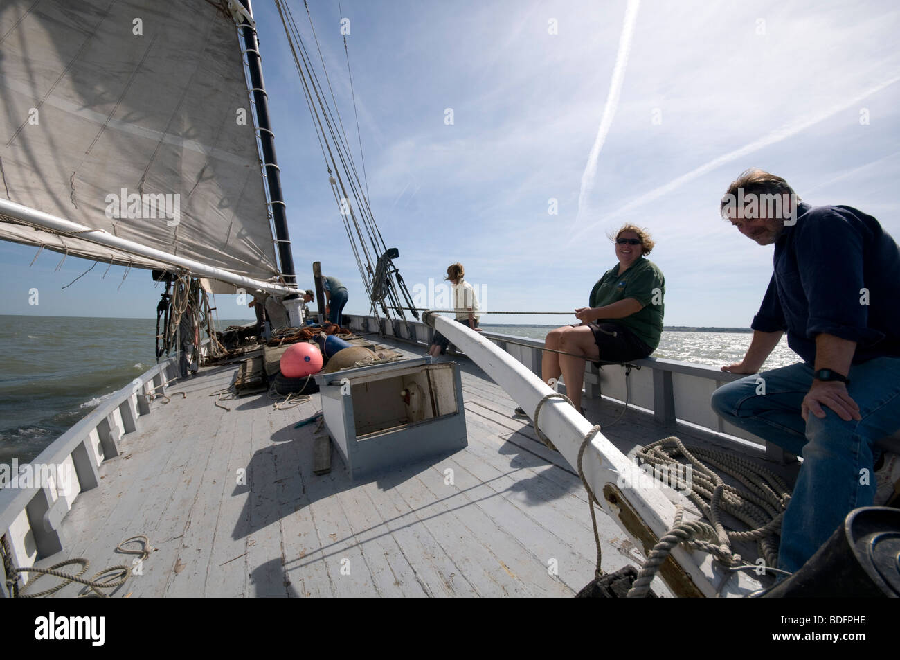 Onboard the oyster smack the Gamecock 101 year old wooden sailing smack ...