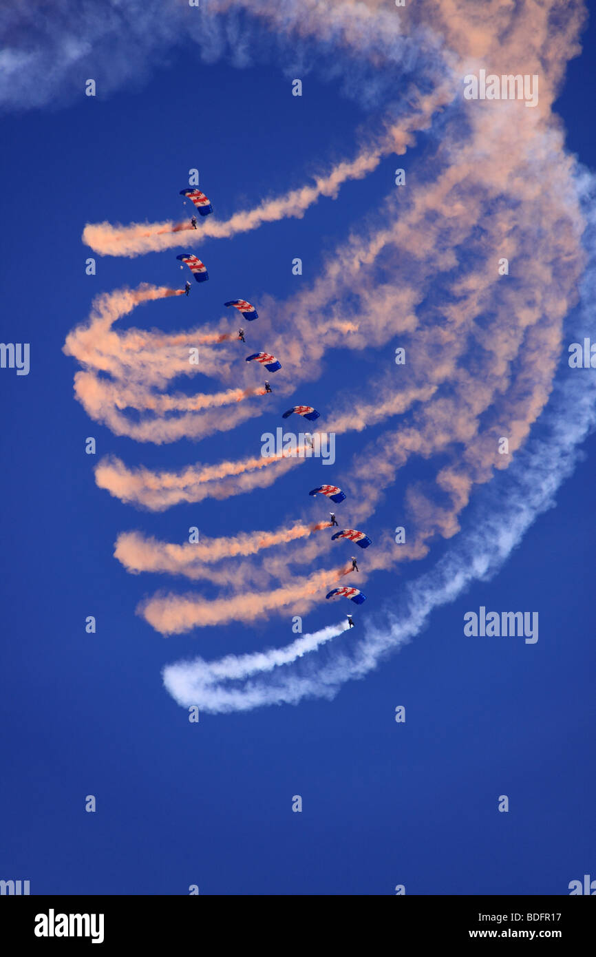 RAF Falcons Parachute Display Team Stock Photo - Alamy