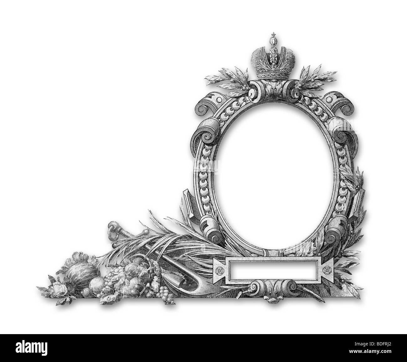 Old Victorian frame on a white background Stock Photo - Alamy