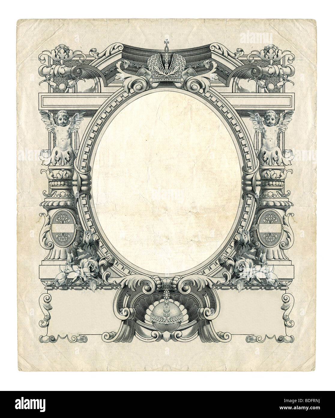 old frame on the old paper Stock Photo - Alamy