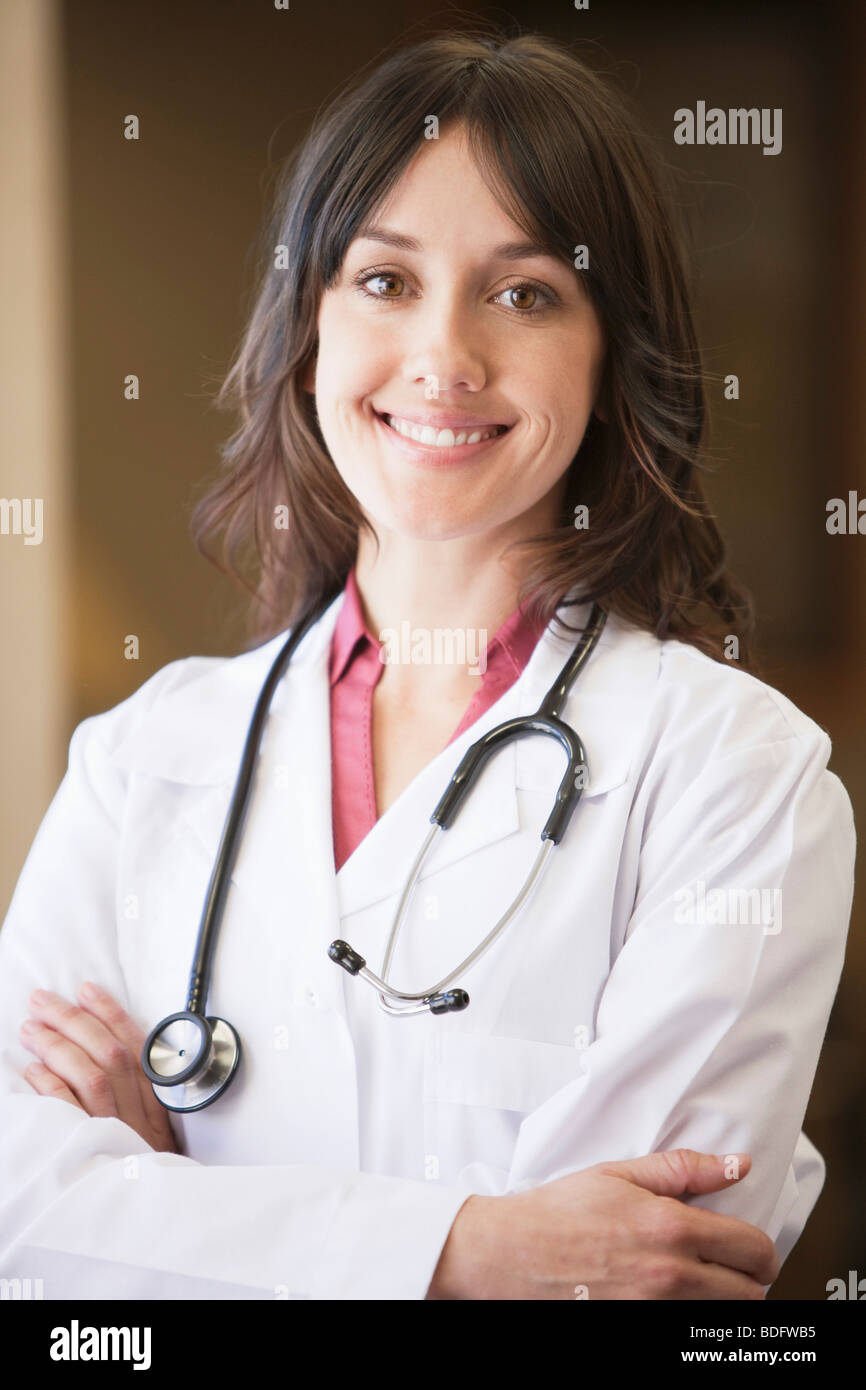 Female Doctor smiling Stock Photo - Alamy
