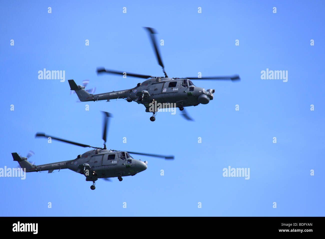 Royal Navy Black Cats Helicopter Display Team Stock Photo - Alamy