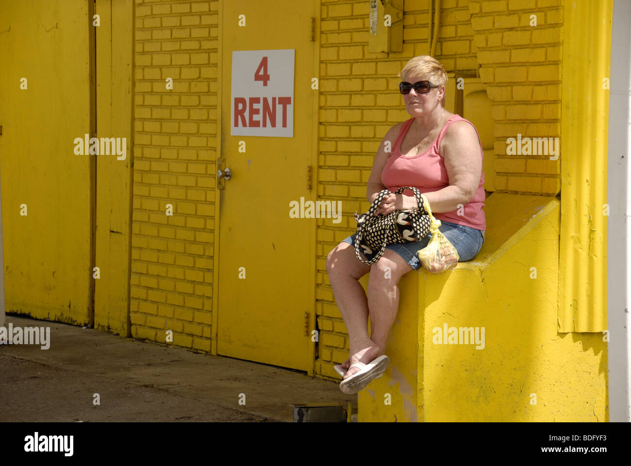 Mature lady resting Stock Photo - Alamy