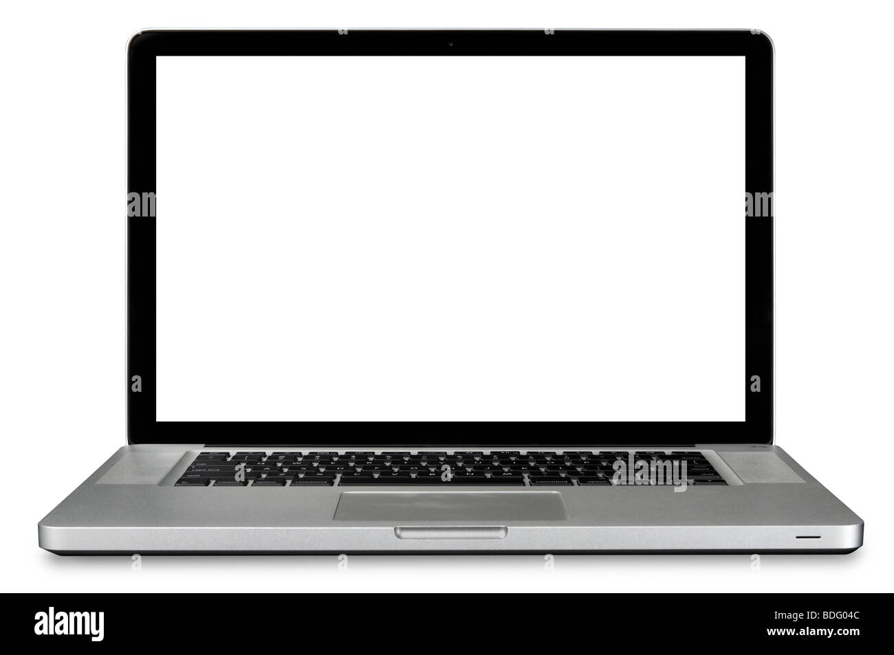Modern laptop computer isolated over white Stock Photo - Alamy