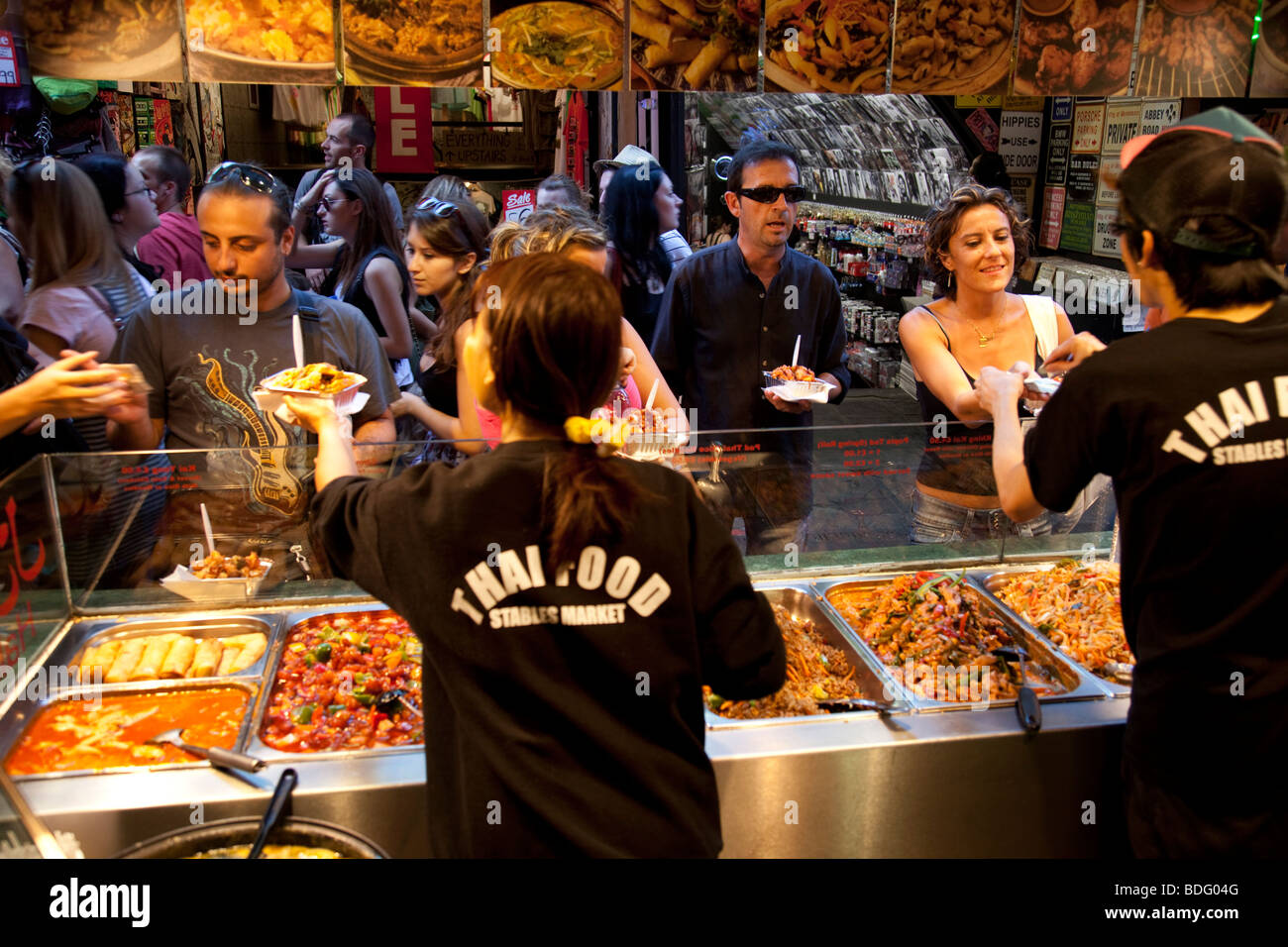 Indoor foods stalls on busy hi-res stock photography and images - Alamy