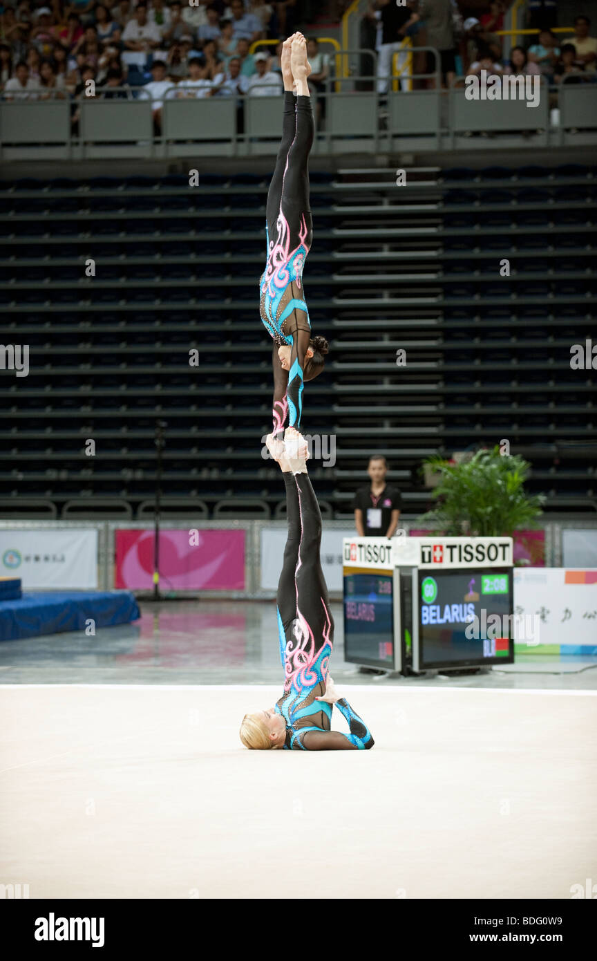 Gymnastics Acrobatics Pair Women competition, World Games, Kaohsiung ...