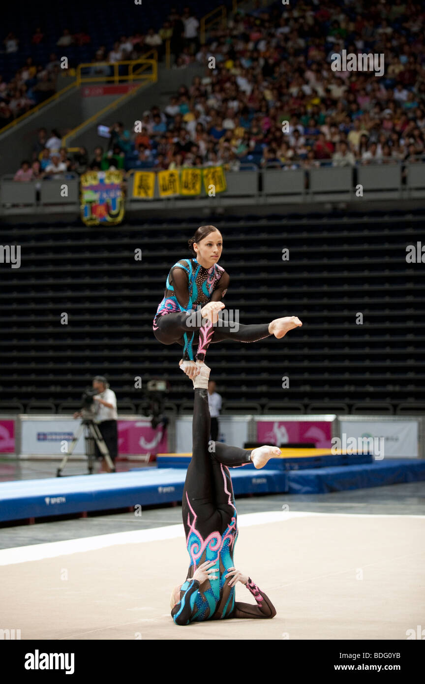 Gymnastics Acrobatics Pair Women competition, World Games, Kaohsiung ...