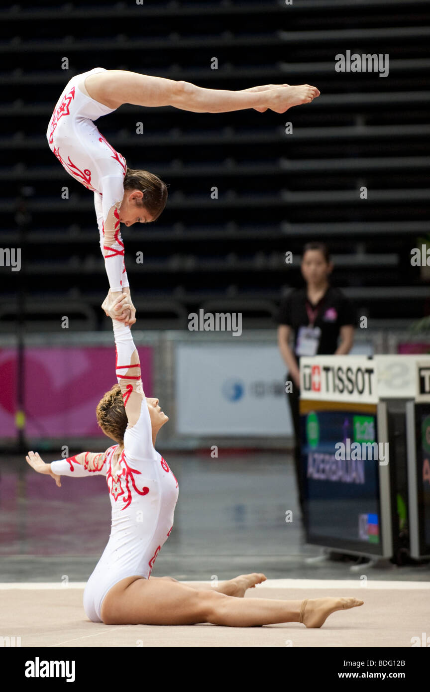 Gymnastics Acrobatics Pair Women competition, World Games, Kaohsiung ...