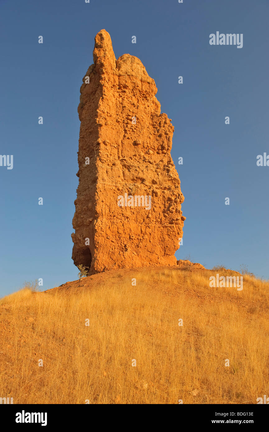 Vingerklip' finger cliff in the evening light near the Vingerklip Lodge ...