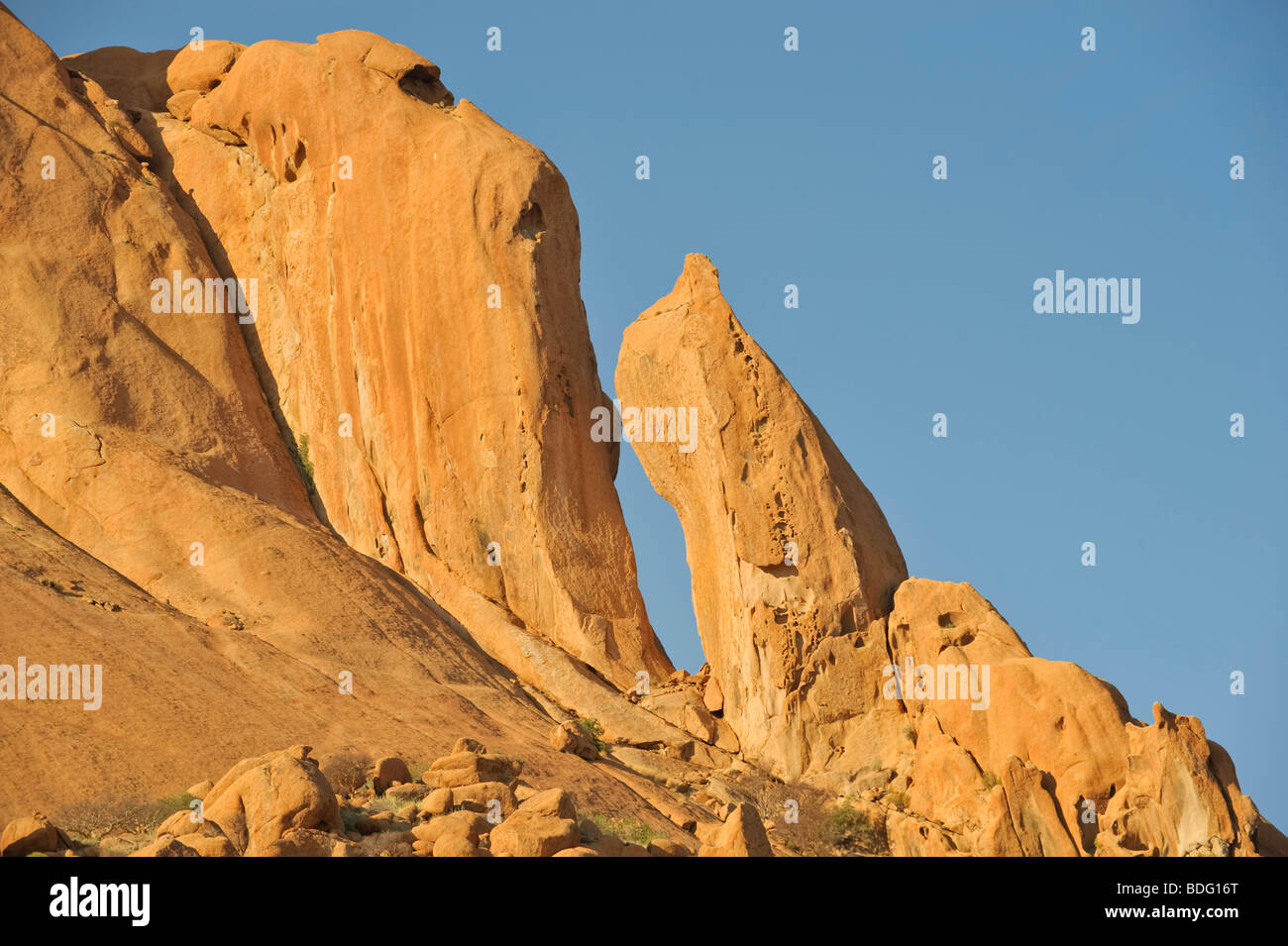 Landscape with granite rocks around Spitzkoppe mountain, Namibia ...