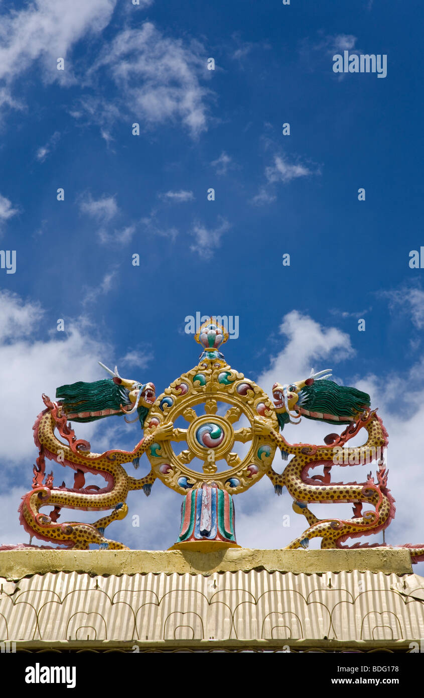 Buddhist Wheel of Law. Naropa Photang monastery. Ladakh. India Stock ...