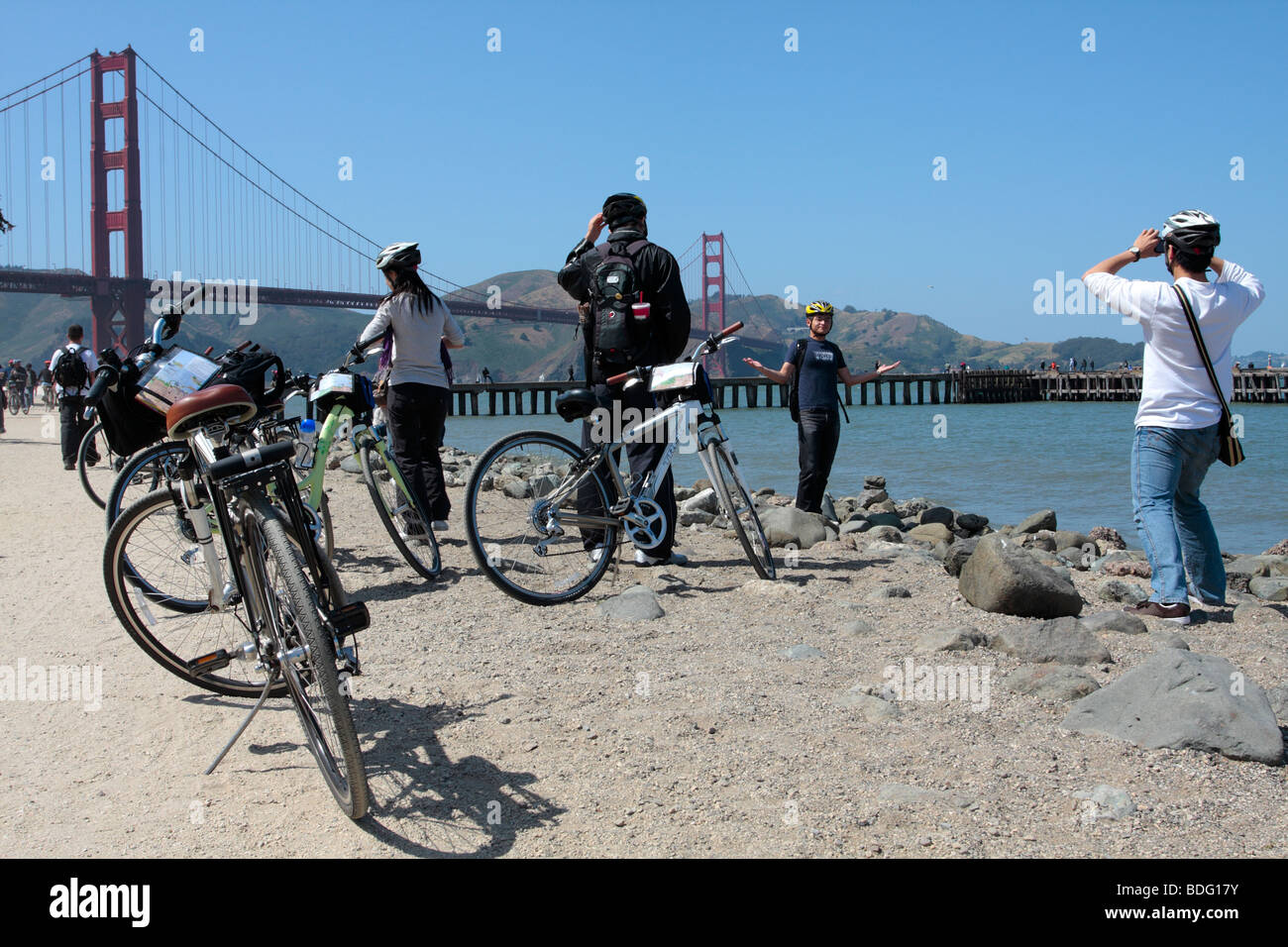Cyclists and tourists hi-res stock photography and images - Alamy