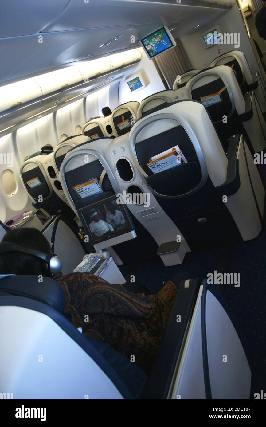 Jet Airways Premier class first class cabin Stock Photo - Alamy
