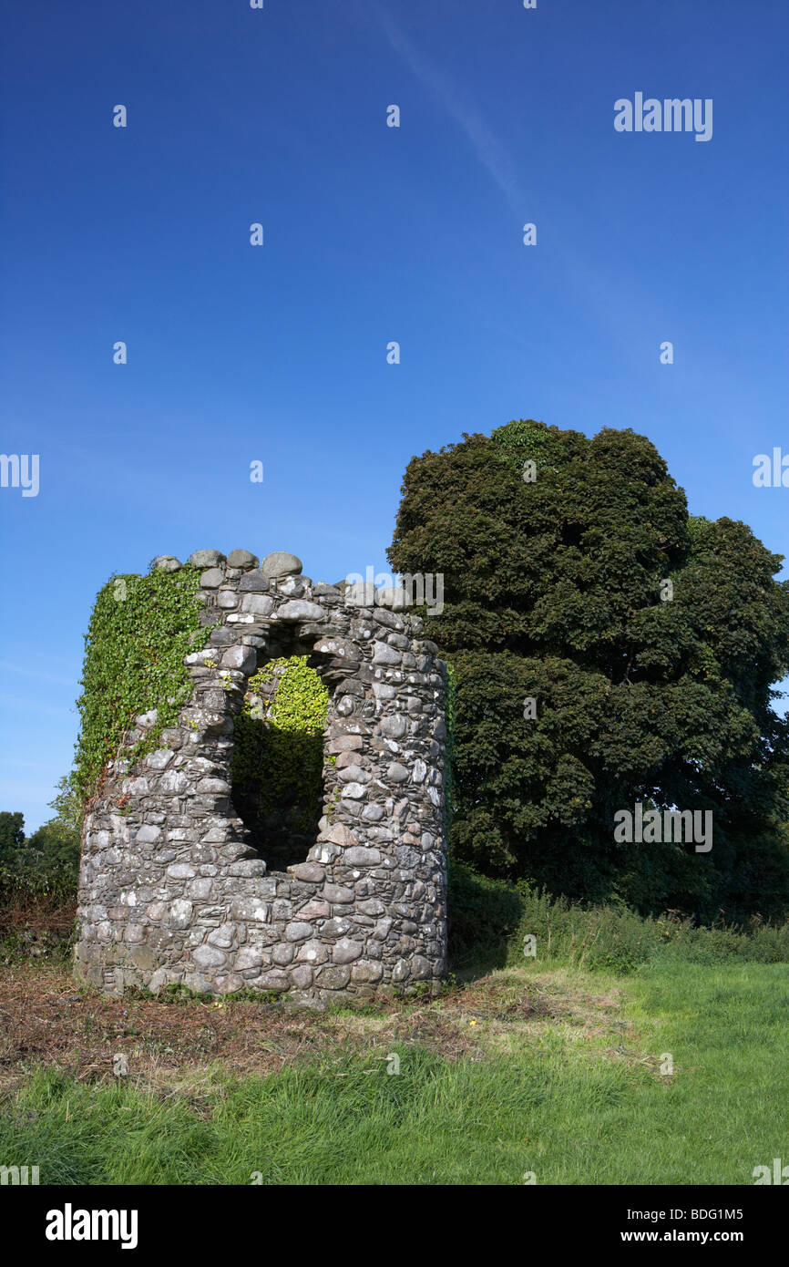 ruins of maghera old church round tower founded by St Donard county ...