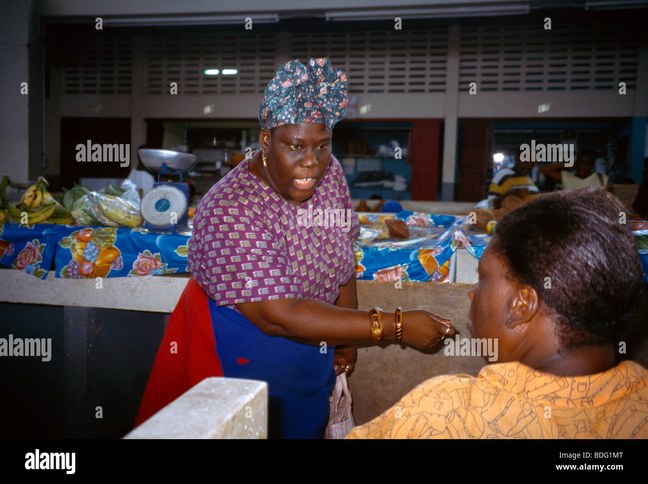 Scarborough Tobago Market Bulky Figure Women Talking Stock Photo - Alamy