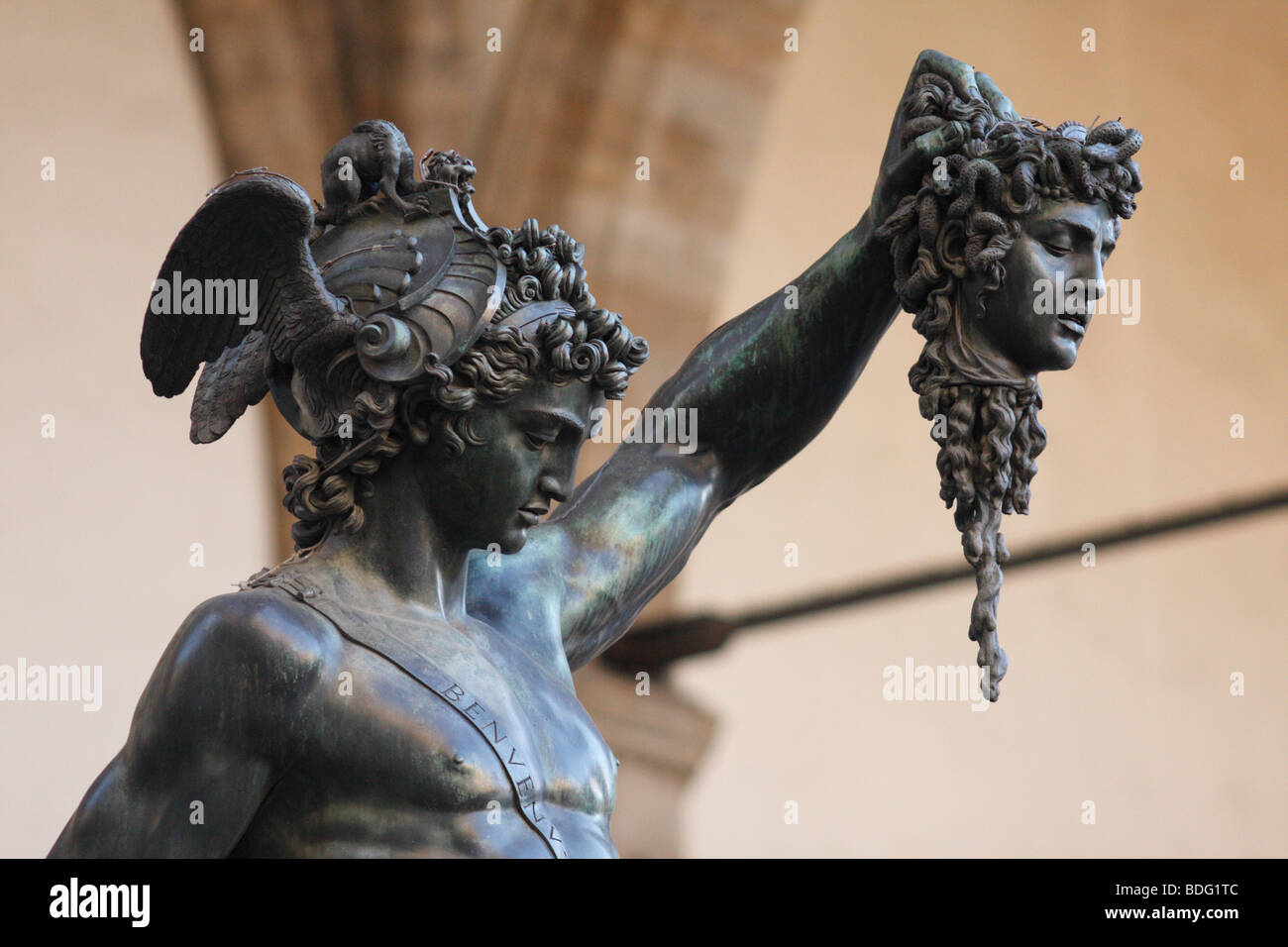 Cellini's statue of Perseus with the head of Medusa, Loggia of Piazza ...