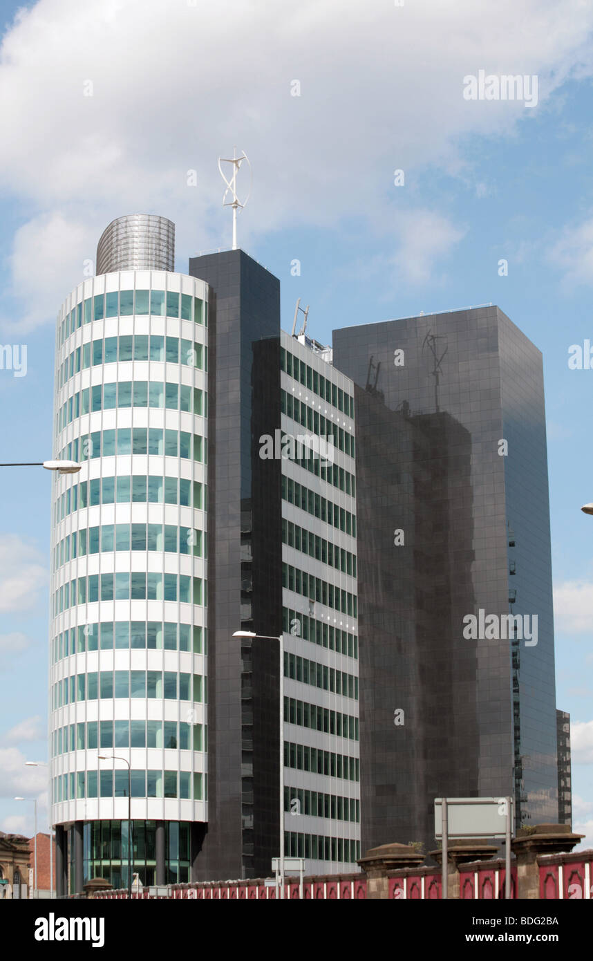 Modern office blocks The Green Quarter Cheetham Hill Road Manchester ...
