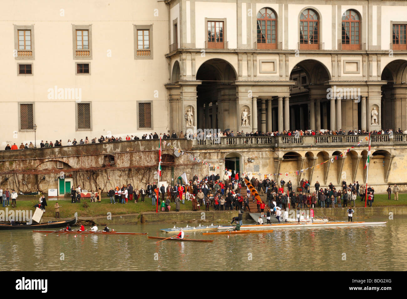Rowing on the river Arno, Florence, Italy Stock Photo - Alamy