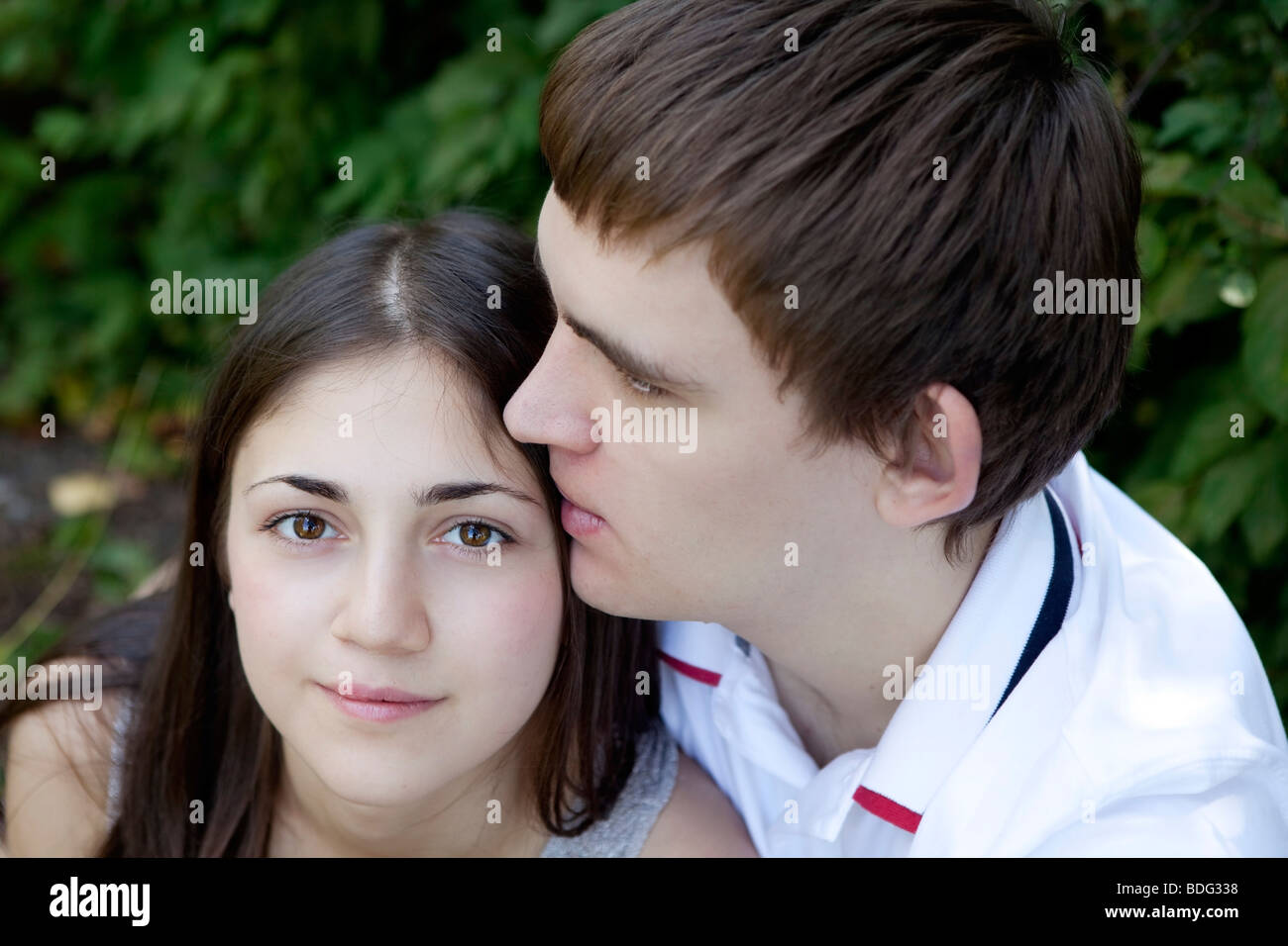 First love. Tender Stock Photo - Alamy