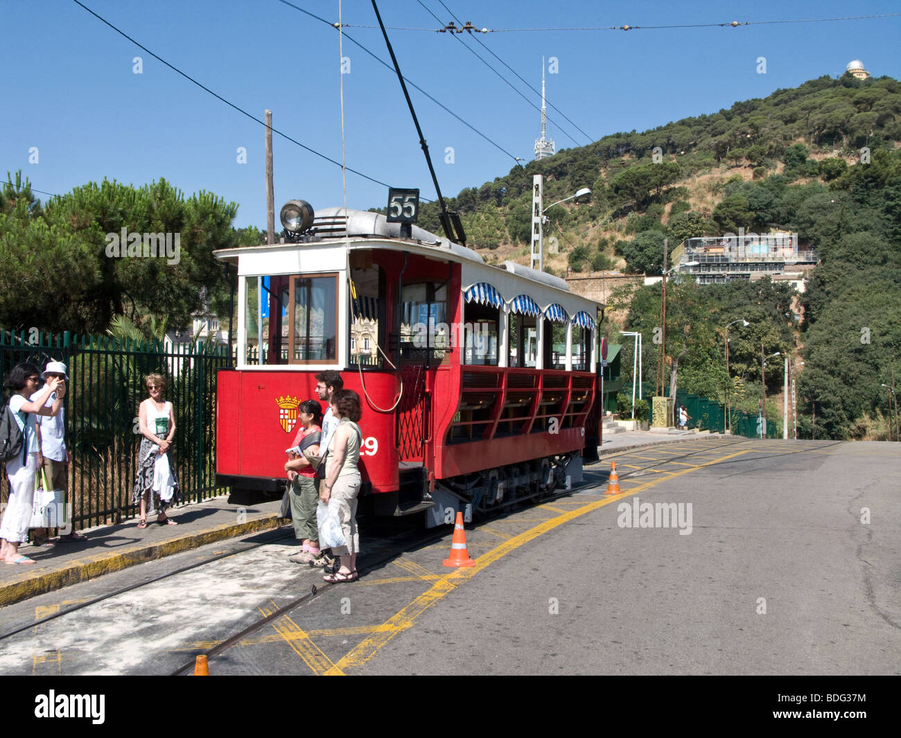 The Funicular at Tibidabo funfair, Barcelona, Spain Stock Photo - Alamy