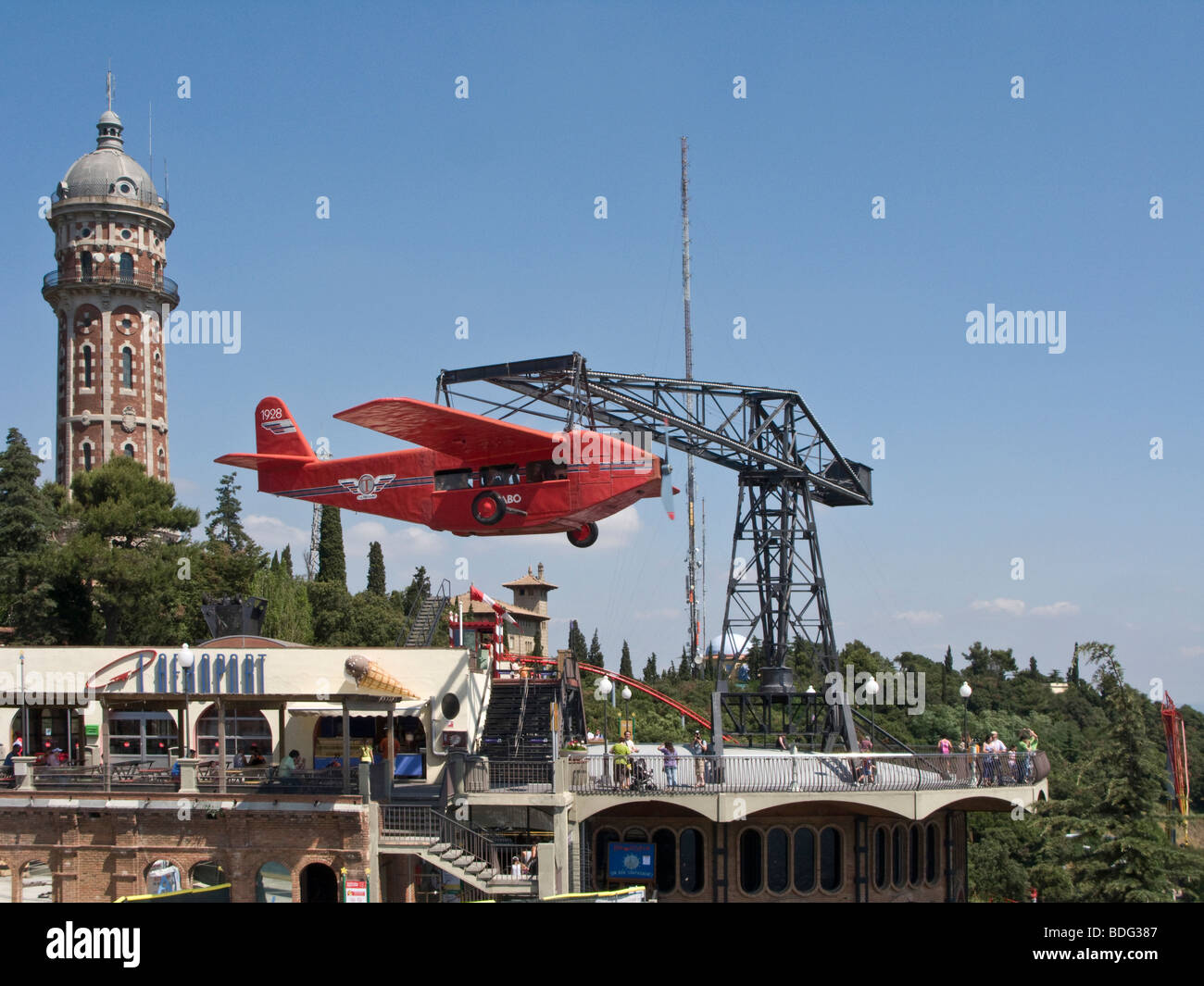 Funfair at Tibidabo, Barcelona, Espania Stock Photo - Alamy