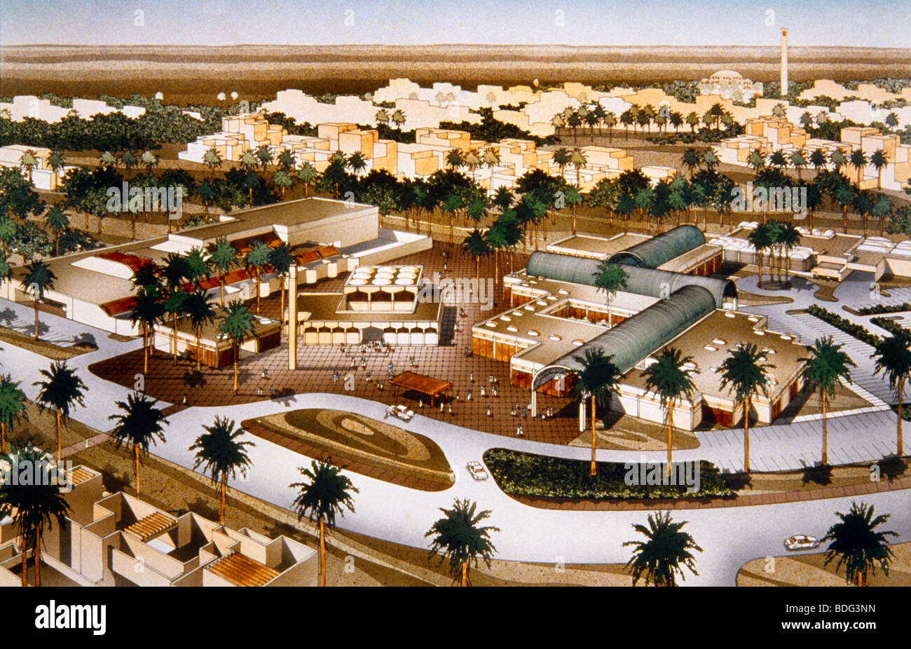 Hail Saudi Arabia Neighbourhood Centre Architects Plan Stock Photo - Alamy