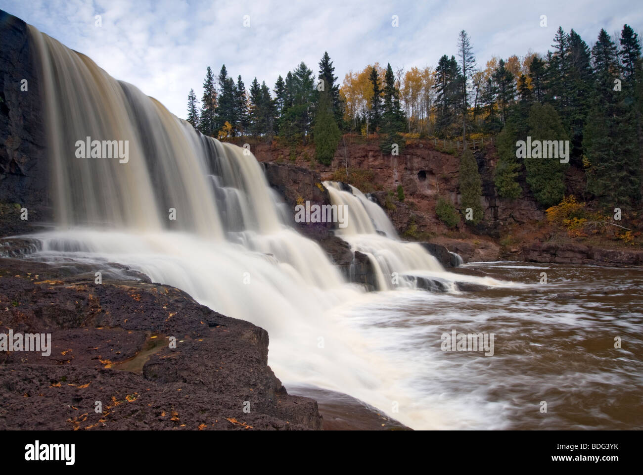 Gooseberry Falls State Park . Minnesota, USA. Lake Superior Stock Photo ...