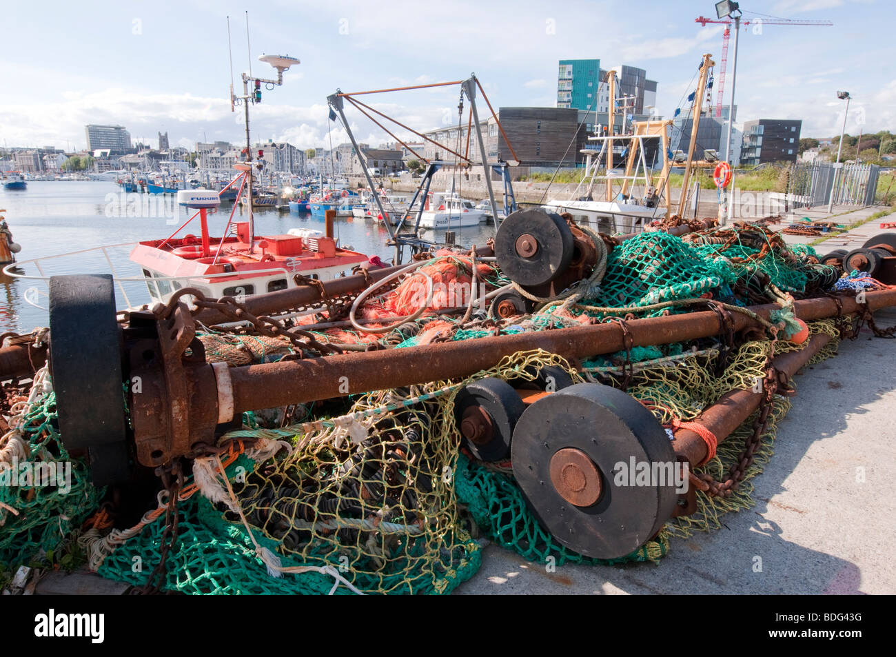 Plymouth harbour and trawlers hi-res stock photography and images - Alamy