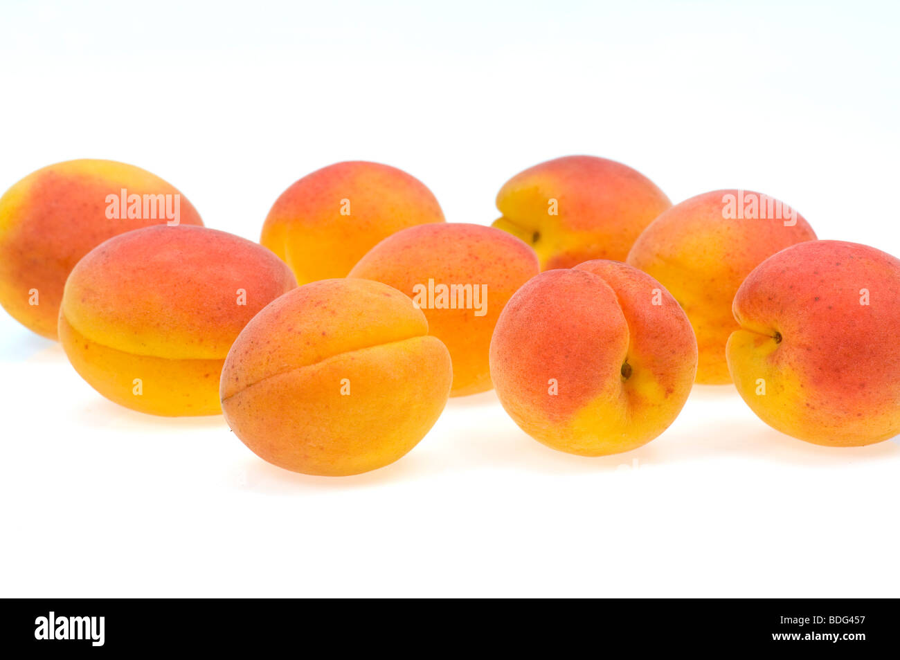 fresh french APRICOT cutout white background studio shot FOOD fruit ...