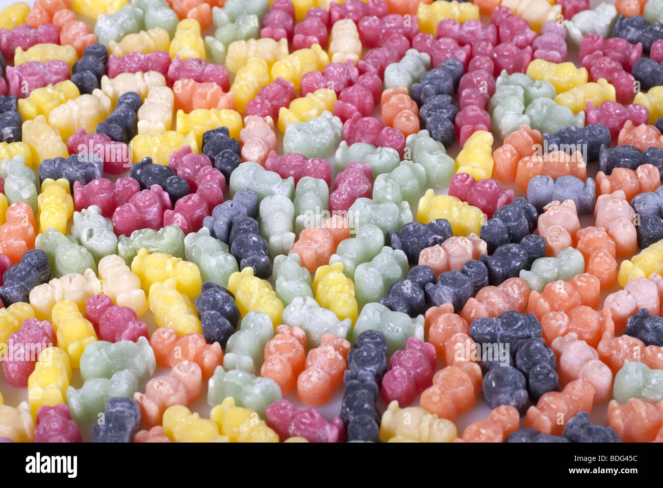 collection of multi-coloured jelly babies Stock Photo - Alamy