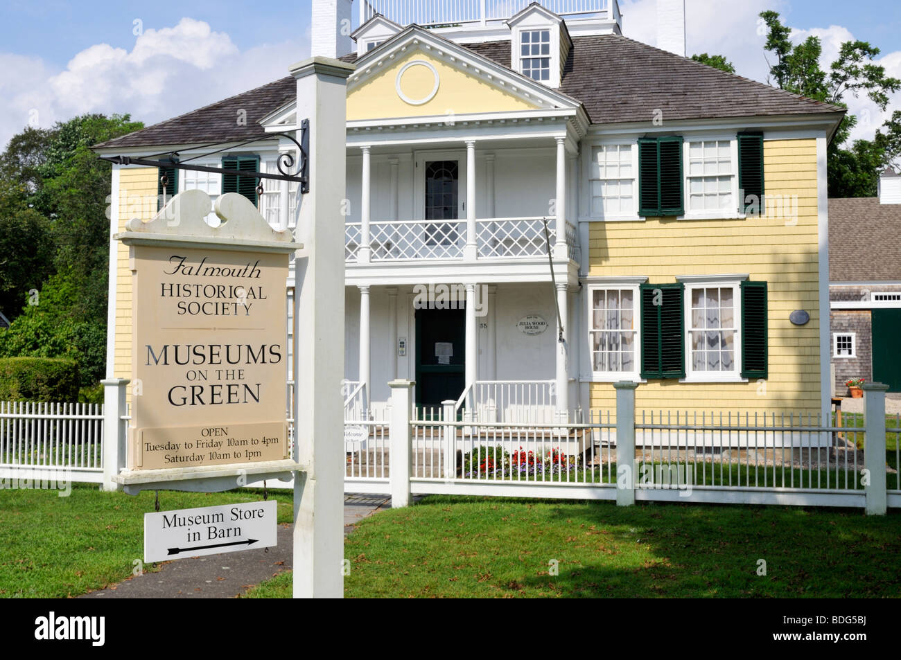 Falmouth Cape Cod Histroical Society Museums on the Green Stock Photo ...