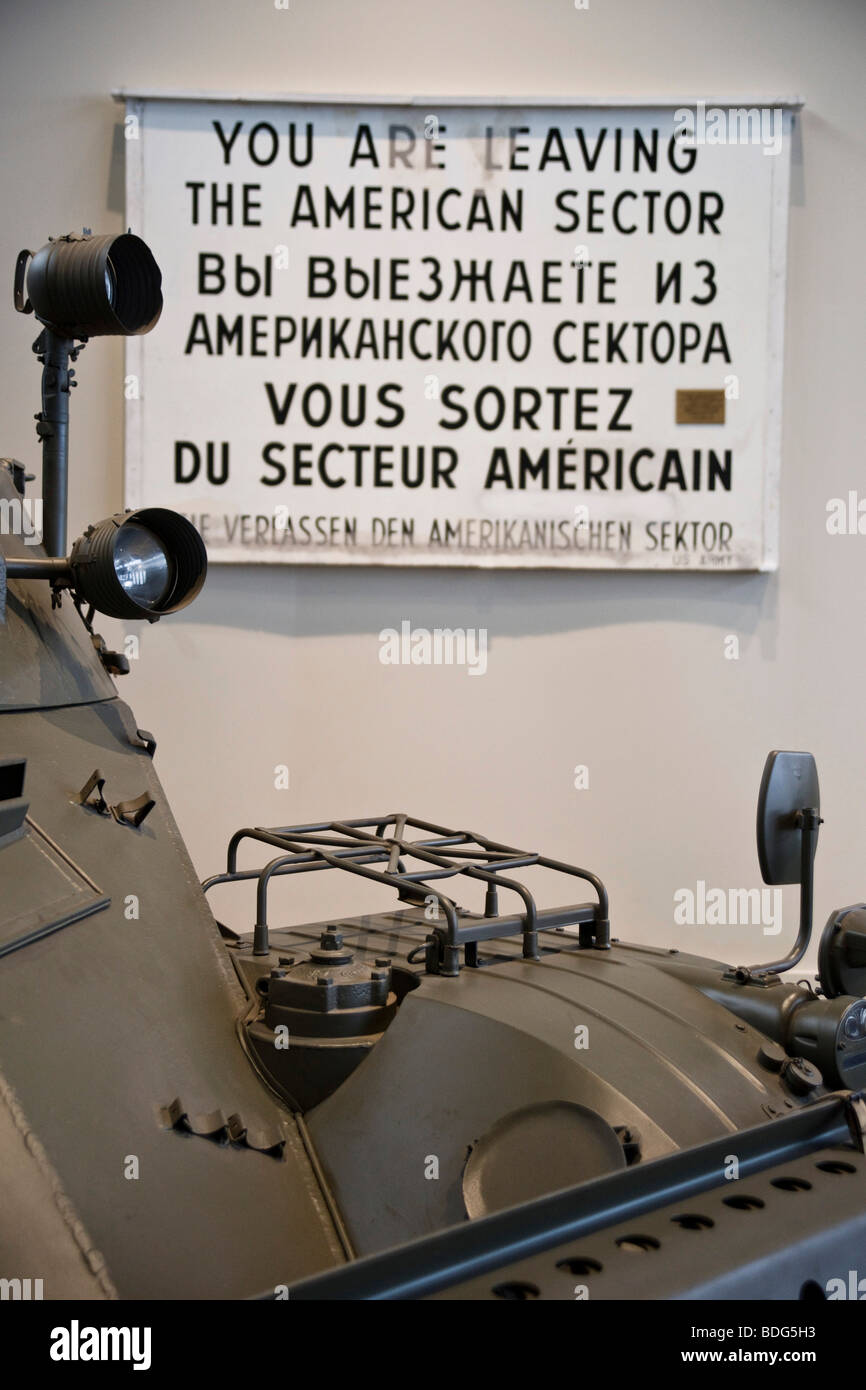 Border sign at the inner German border in Berlin, Germany Stock Photo ...