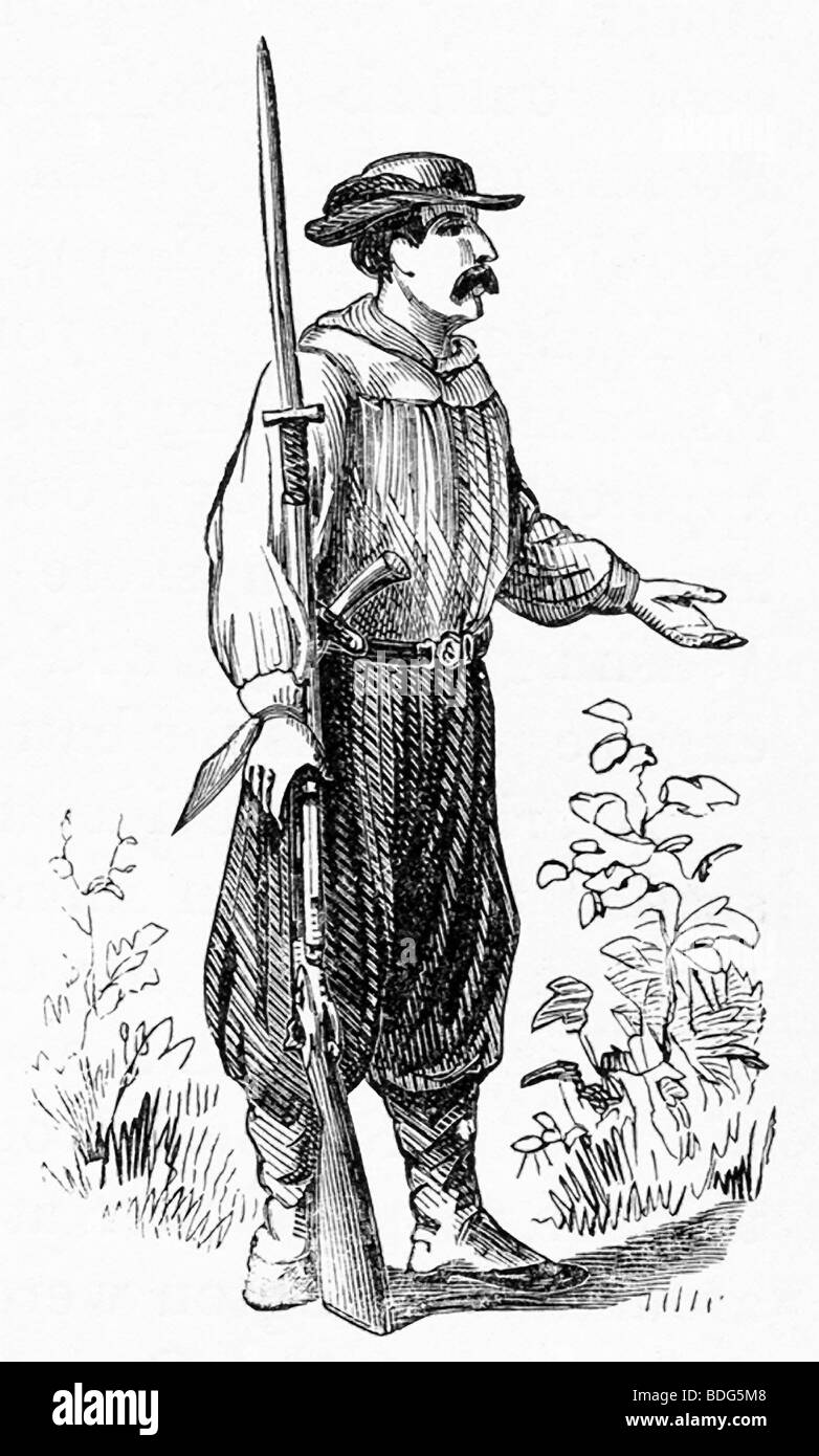 At the time of the American Civil War, the Mississippi rifleman carried ...