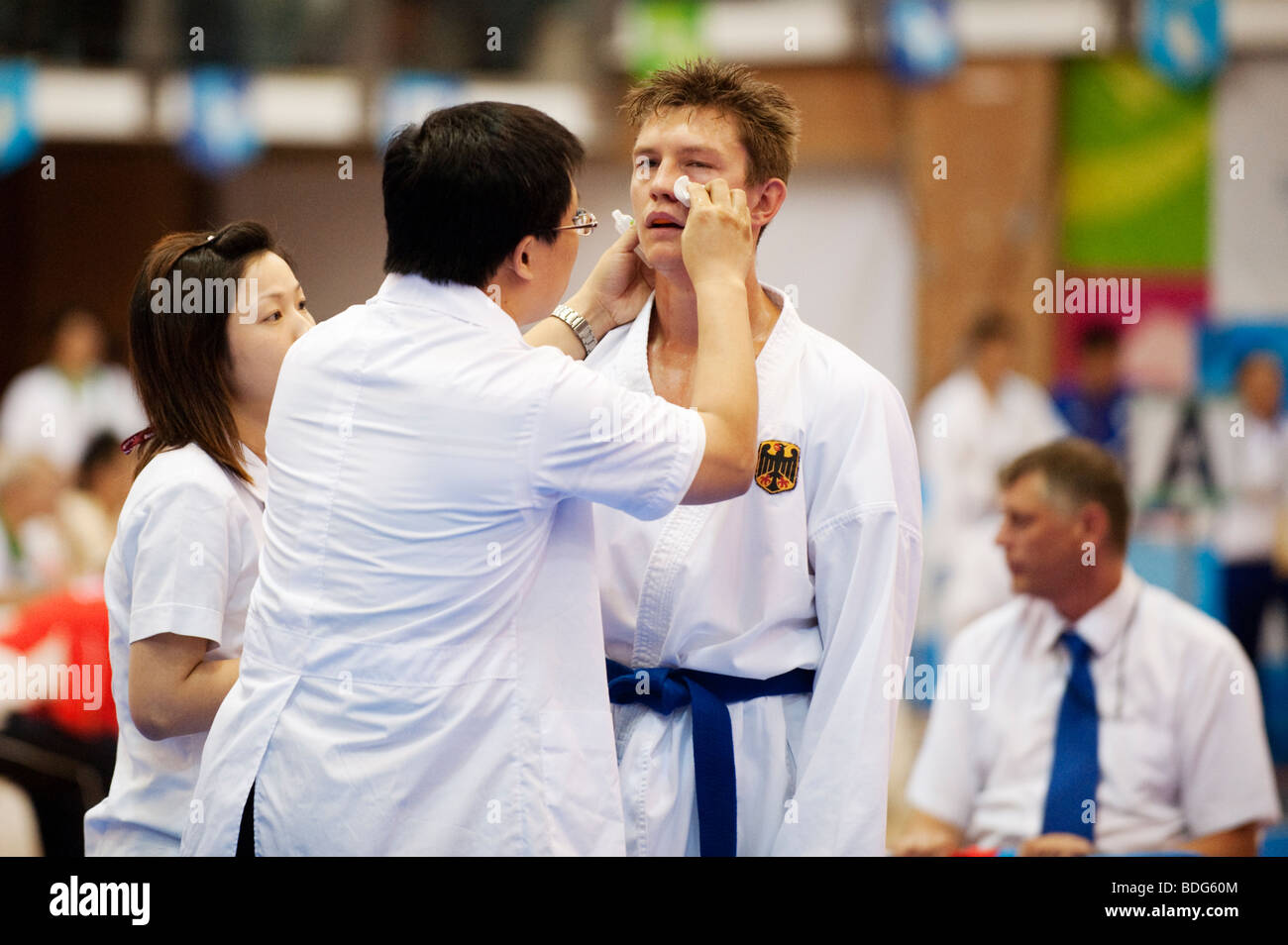 Karate kumite match world games hi-res stock photography and images - Alamy